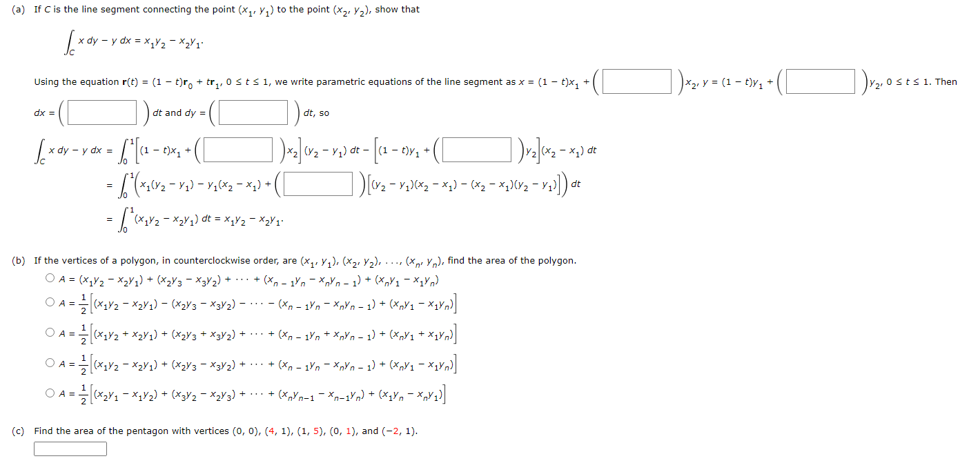 Solved (a) If C is the line segment connecting the point | Chegg.com