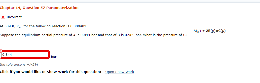 Solved Chapter 14, Question 57 Parameterization x Incorrect. | Chegg.com