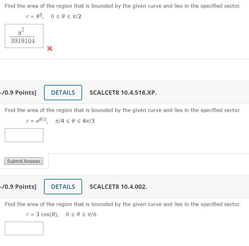 Solved Find the area of the region that is bounded by the | Chegg.com