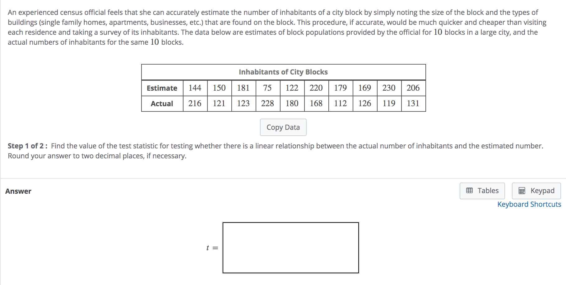 Solved An experienced census official feels that she can | Chegg.com
