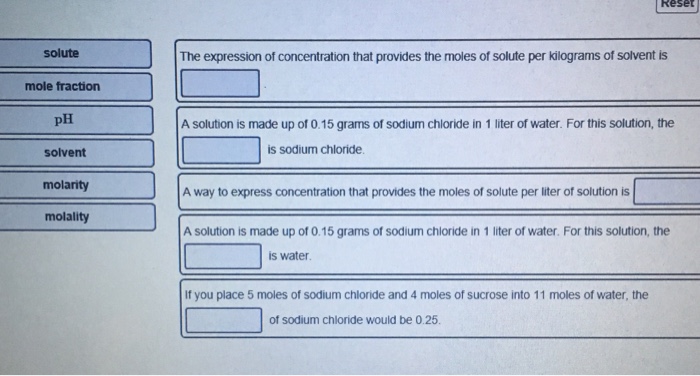 Solved Reser solute The expression of concentration that | Chegg.com