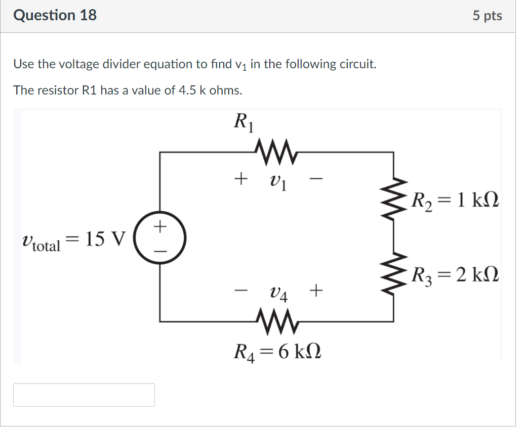 Solved Use the voltage divider equation to find v1 in the | Chegg.com