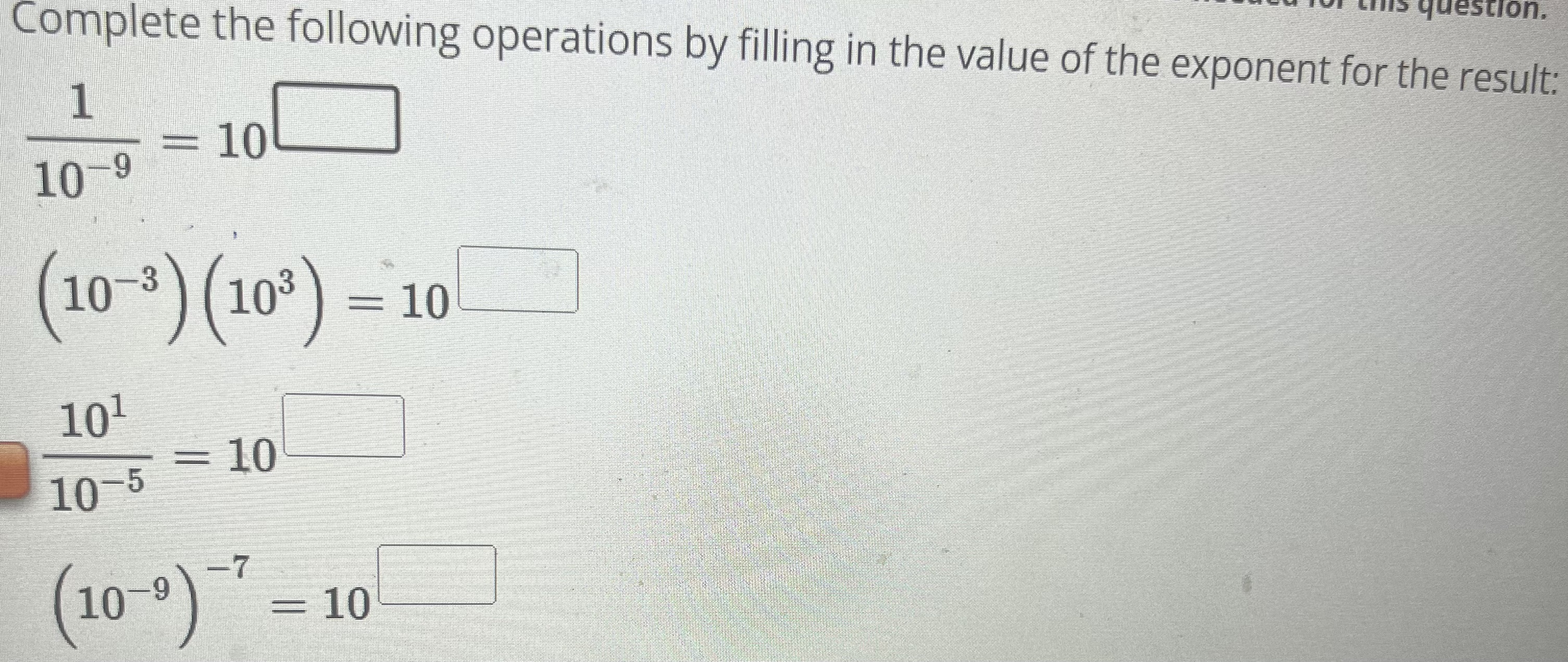 Solved Complete the following operations by filling in the | Chegg.com
