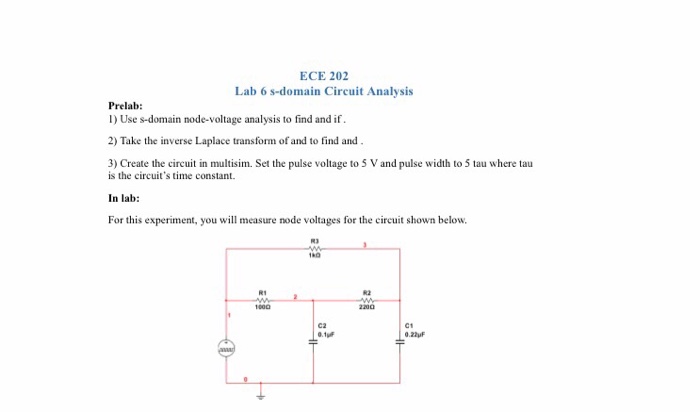 1) Use s-domain node-voltage analysis to find and if. | Chegg.com