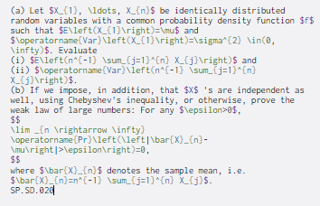 Solved (a) Let $X_{1}, \ldots, X_{n}$ be identically | Chegg.com
