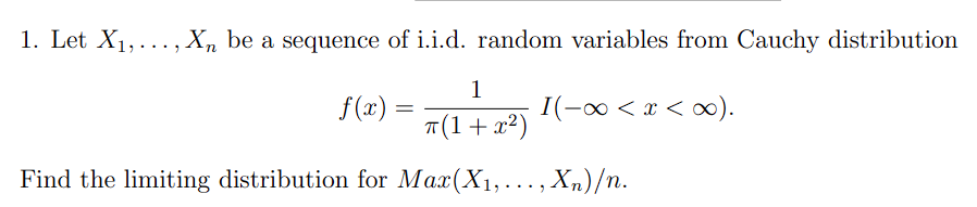 Solved 1. Let X1,…,Xn be a sequence of i.i.d. random | Chegg.com
