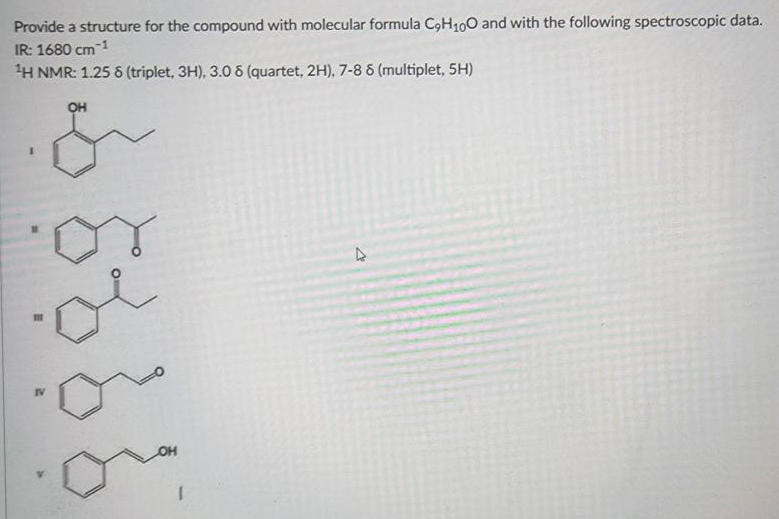Solved Provide a structure for the compound with molecular | Chegg.com