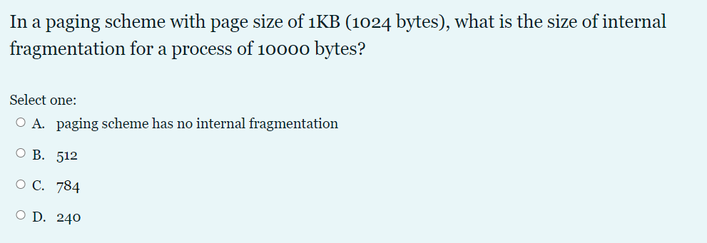 Solved In a paging scheme with page size of 1KB (1024 | Chegg.com