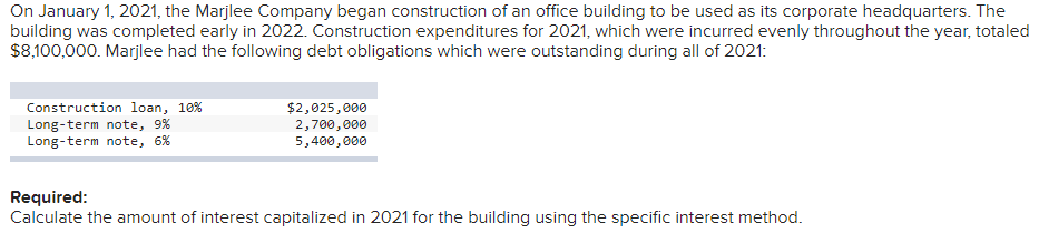 Solved On January 1, 2021, the Marjlee Company began | Chegg.com