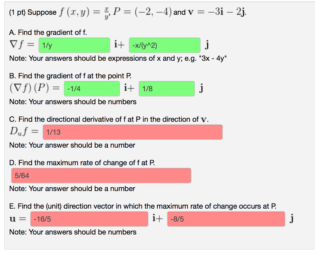 Solved (1 pt) Suppose f (x, w)-y, P-(-2,-4) and v--3-2j. A. | Chegg.com Solved (1 pt) Suppose f (x, w)-y, P-(-2,-4) and v--3-2j. A. | Chegg.com