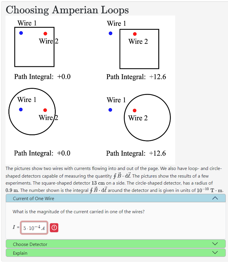 Solved Choosing Amperian Loopscdots. Wire 1,? Wire 2Path | Chegg.com