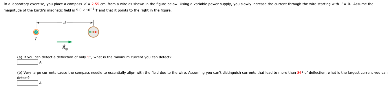 Solved In a laboratory exercise, you place compass d = 2.55 | Chegg.com