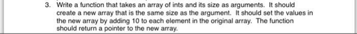 Solved 3 Write A Function That Takes An Array Of Ints And 7628