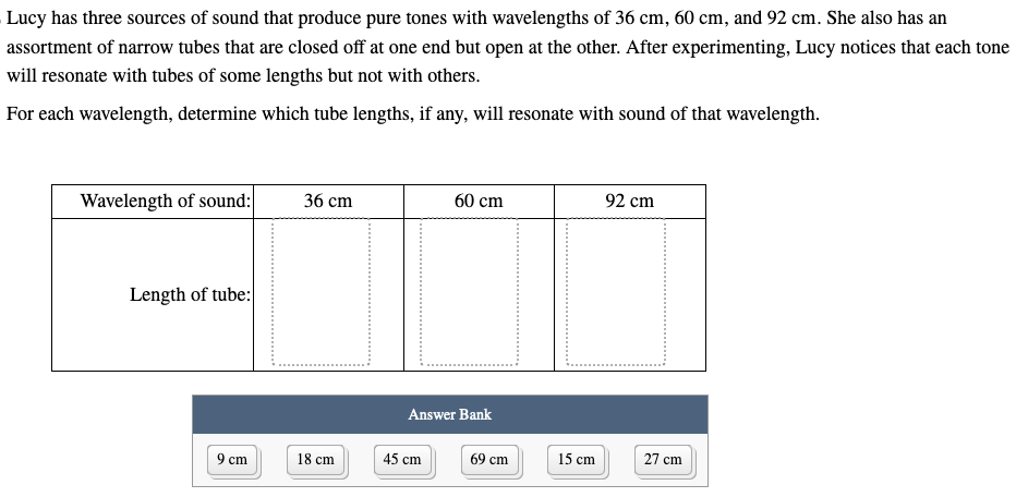 Solved Lucy has three sources of sound that produce pure | Chegg.com