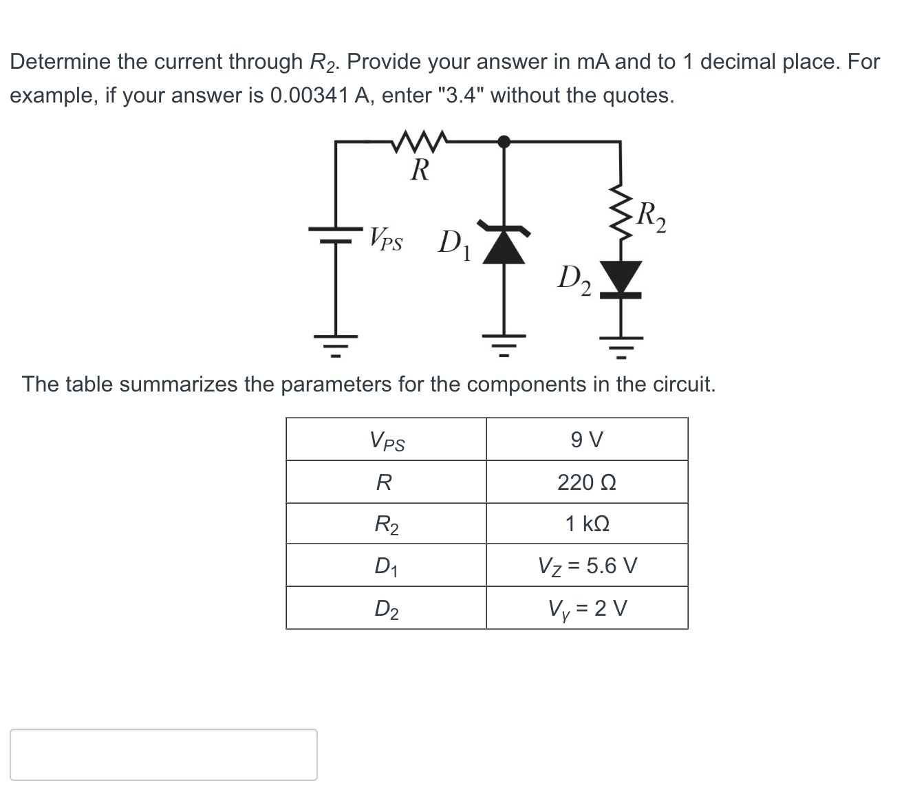 Solved Determine The Current Through R2 Provide Your Answer
