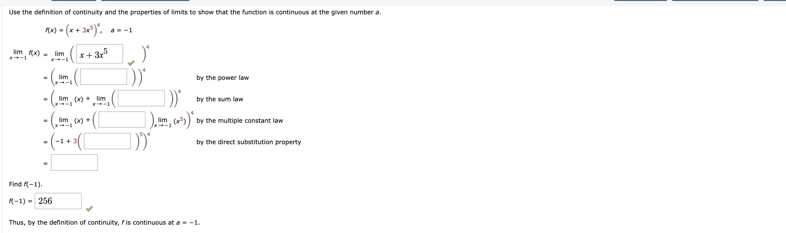 Solved Use the definition of continuity and the properties | Chegg.com