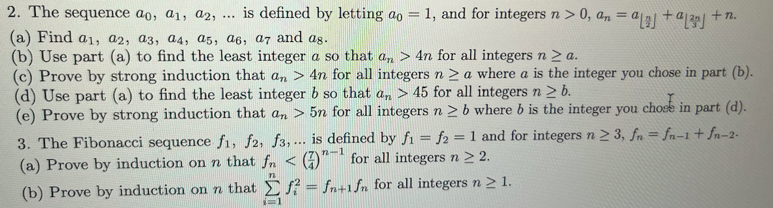 Solved The sequence a0,a1,a2,dots is defined by letting | Chegg.com