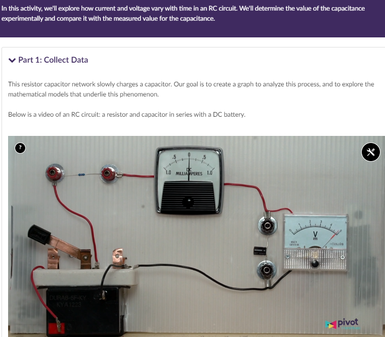 How do you linearize voltage, find the time constant | Chegg.com
