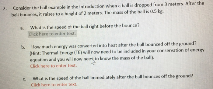Solved 2. Consider the ball example in the introduction when | Chegg.com