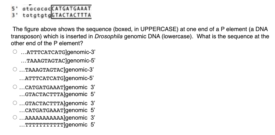 Solved The figure above shows the sequence (boxed, in | Chegg.com