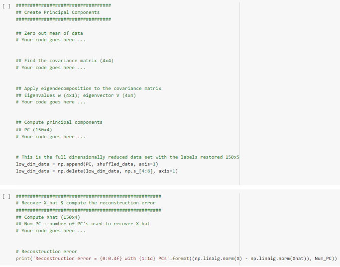 Principal Component Analysis You will implement | Chegg.com