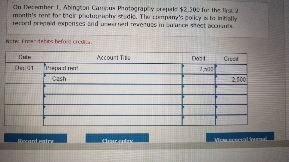 Solved On December 1, Abington Campus Photography issued | Chegg.com