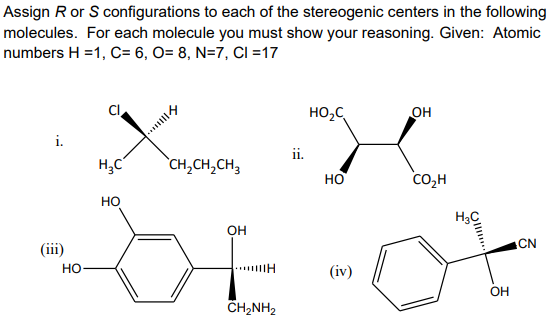 Solved Assign R or S configurations to each of the | Chegg.com