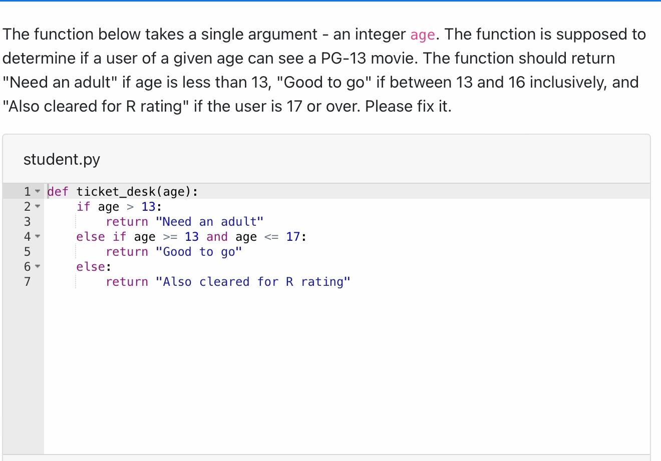 Solved The function below takes a single argument - an | Chegg.com