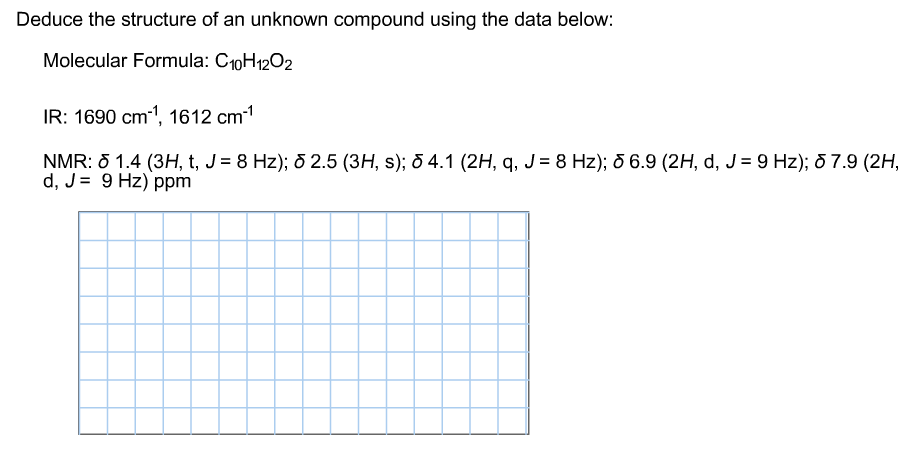 Solved Deduce the structure of an unknown compound using the | Chegg.com