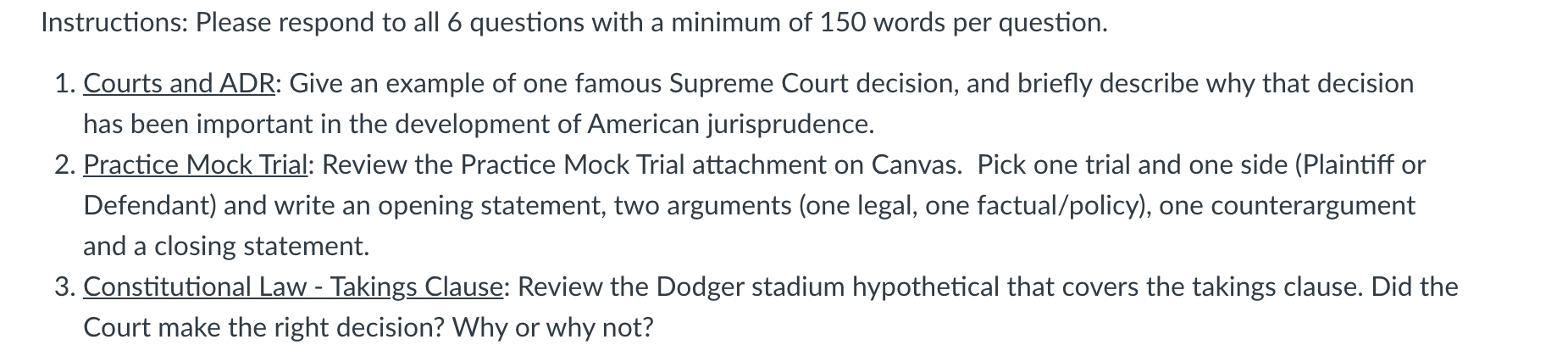 Instructions: Please respond to all 6 questions with | Chegg.com