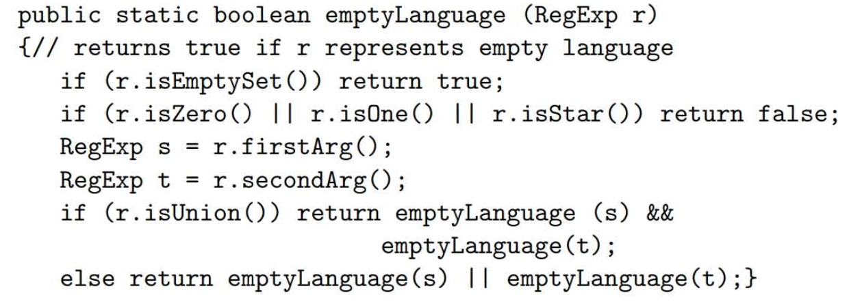 Below is a recursive algorithm that decides | Chegg.com
