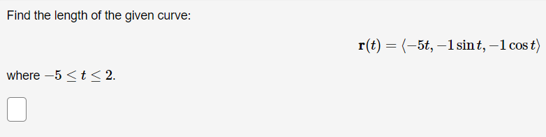 Solved Find the length of the given curve: | Chegg.com