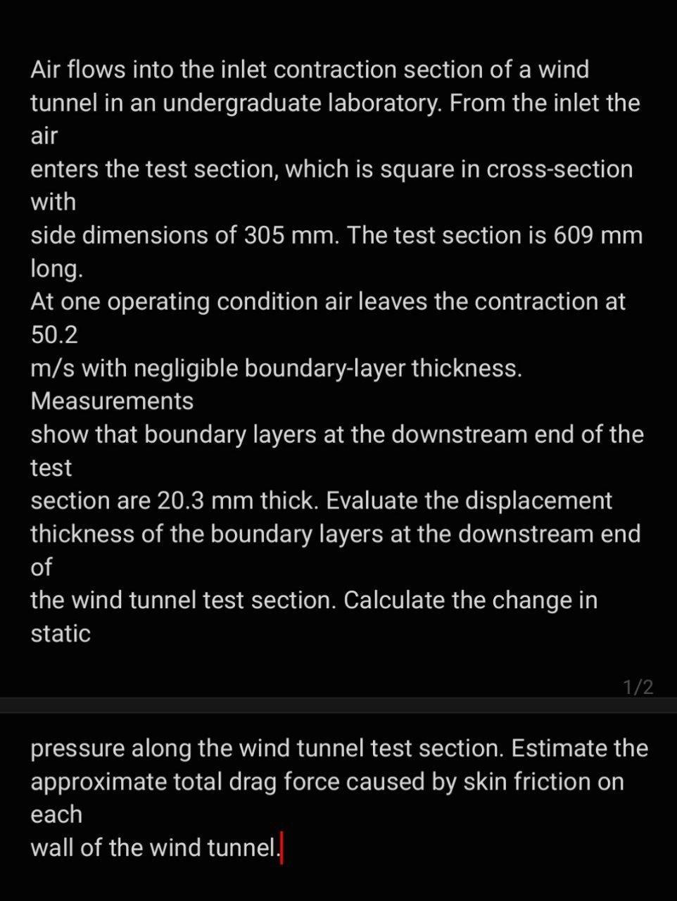 Solved Air flows into the inlet contraction section of a | Chegg.com