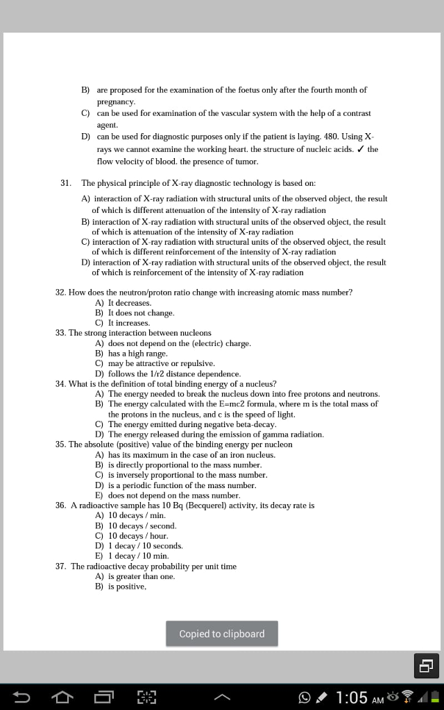 Solved D) X-ray diagnostics 24. At the transmission of | Chegg.com