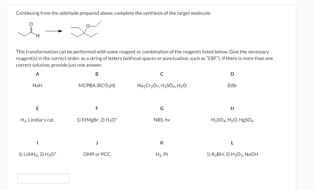 Solved Using Compounds That Possess No More Than Two Carbon Chegg
