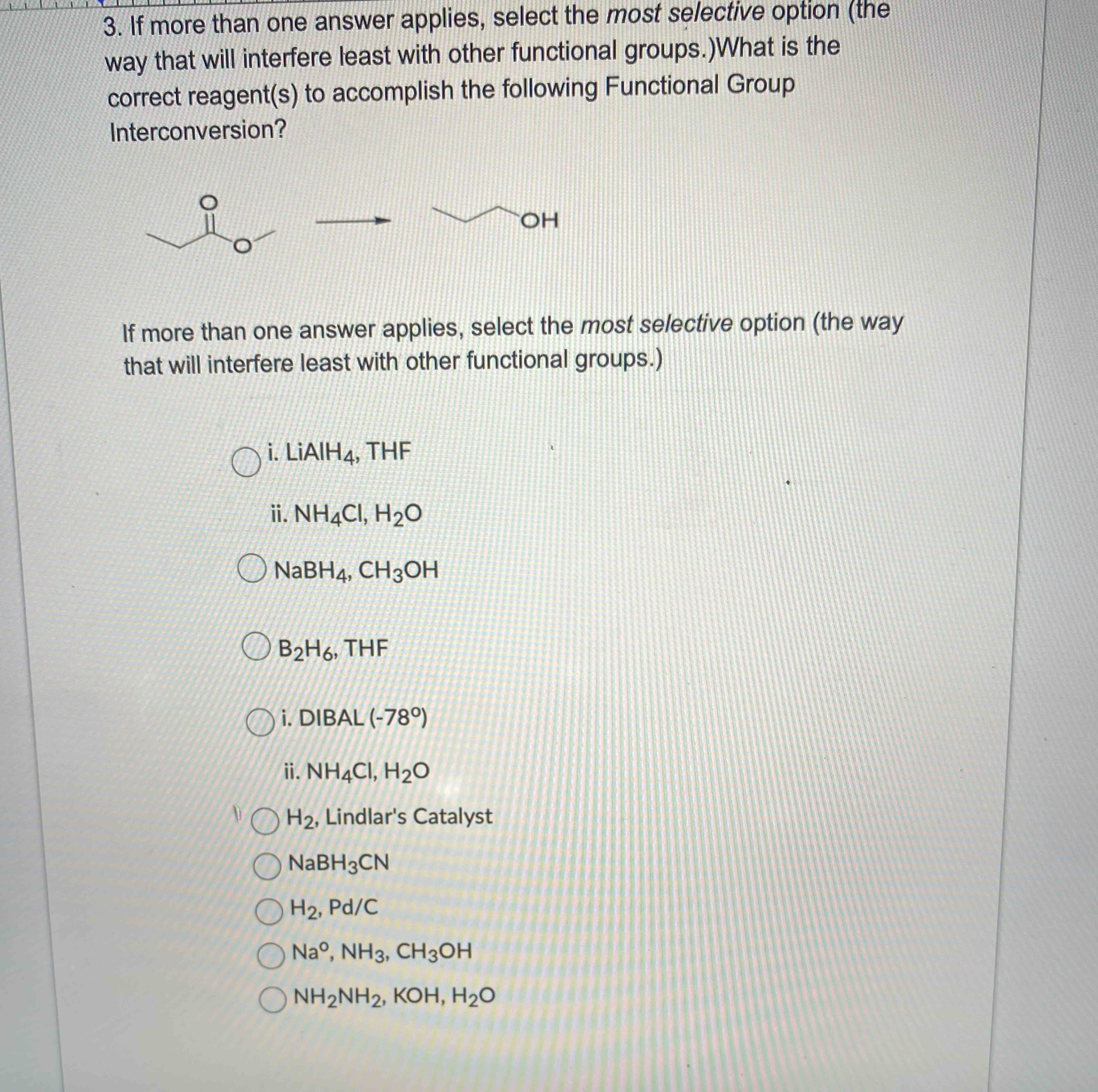 Solved What is the correct reagent(s) ﻿to accomplish the | Chegg.com