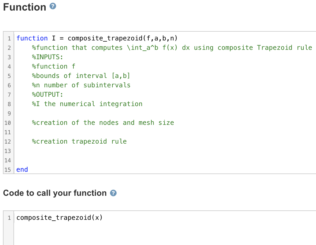 Solved Create a function called composite_trapezoid that | Chegg.com