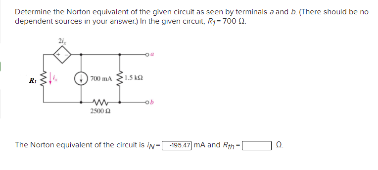 Solved Determine the Norton equivalent of the given circuit | Chegg.com