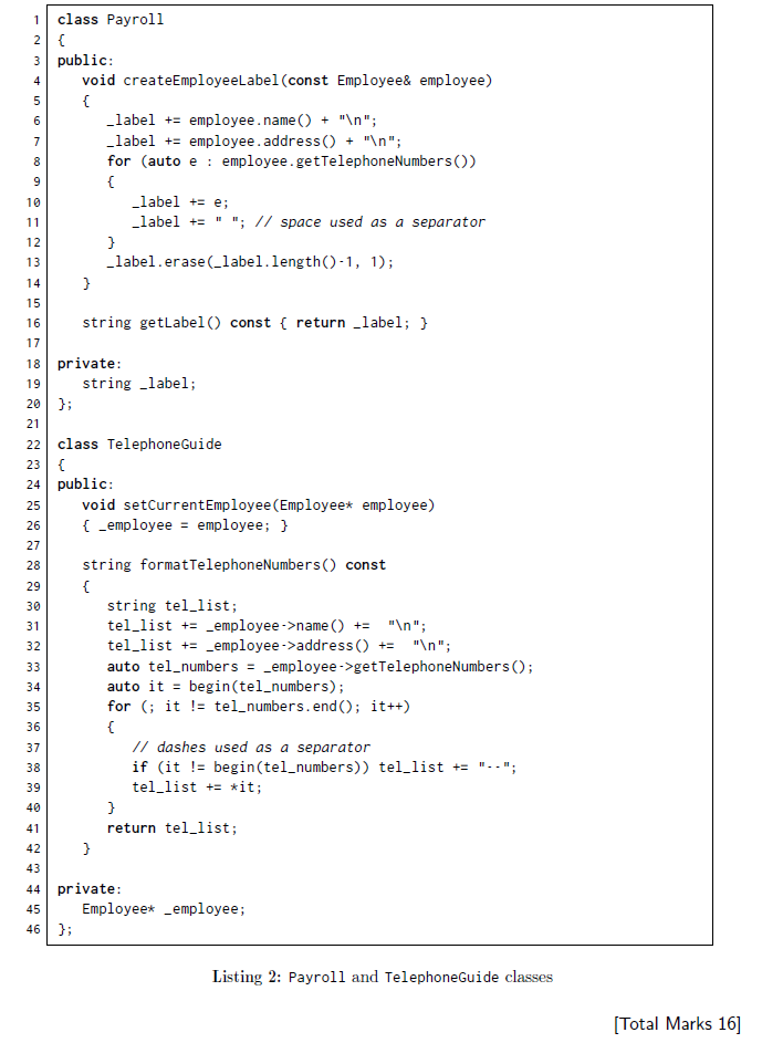 Solved Examine The Code For The Employee Payroll And Chegg