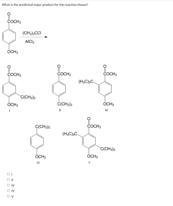 Solved What is the predicted major product for the reaction | Chegg.com
