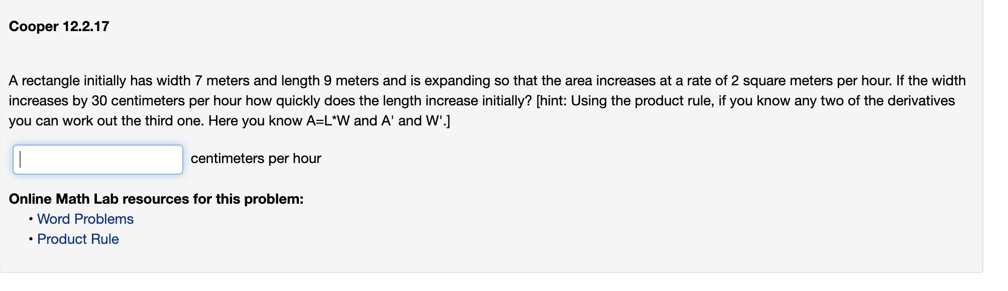 Solved A rectangle initially has width 7 meters and length 9 | Chegg.com