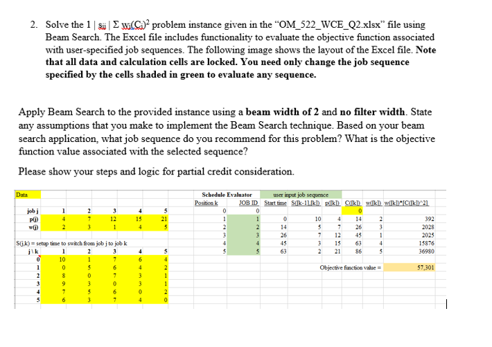 Solve the 1|sij|ΣWj(Cj)2 ﻿problem instance given in | Chegg.com