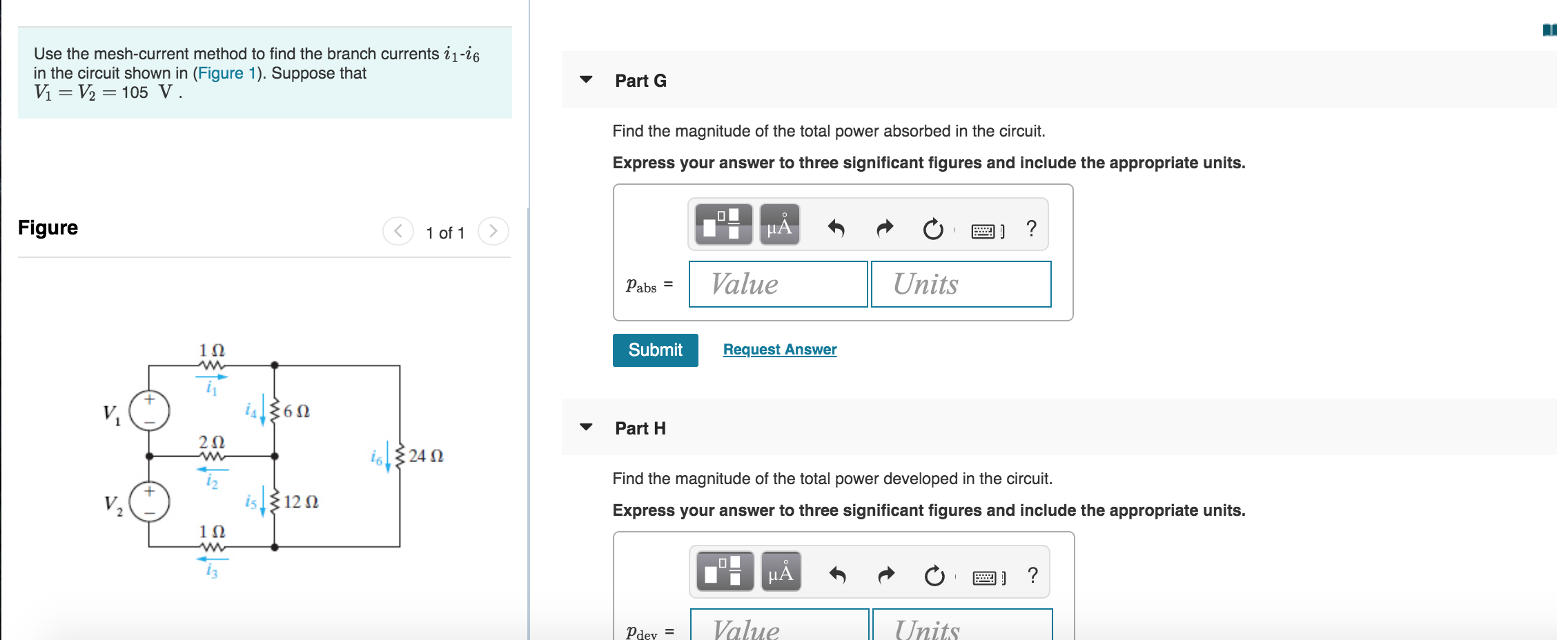 Solved Problem 4.33 Use the mesh-current method to find the | Chegg.com