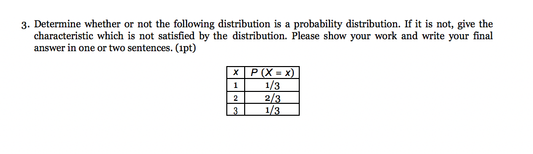 Solved 3. Determine whether or not the following | Chegg.com