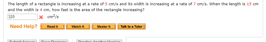 Solved The length of a rectangle is increasing at a rate of | Chegg.com