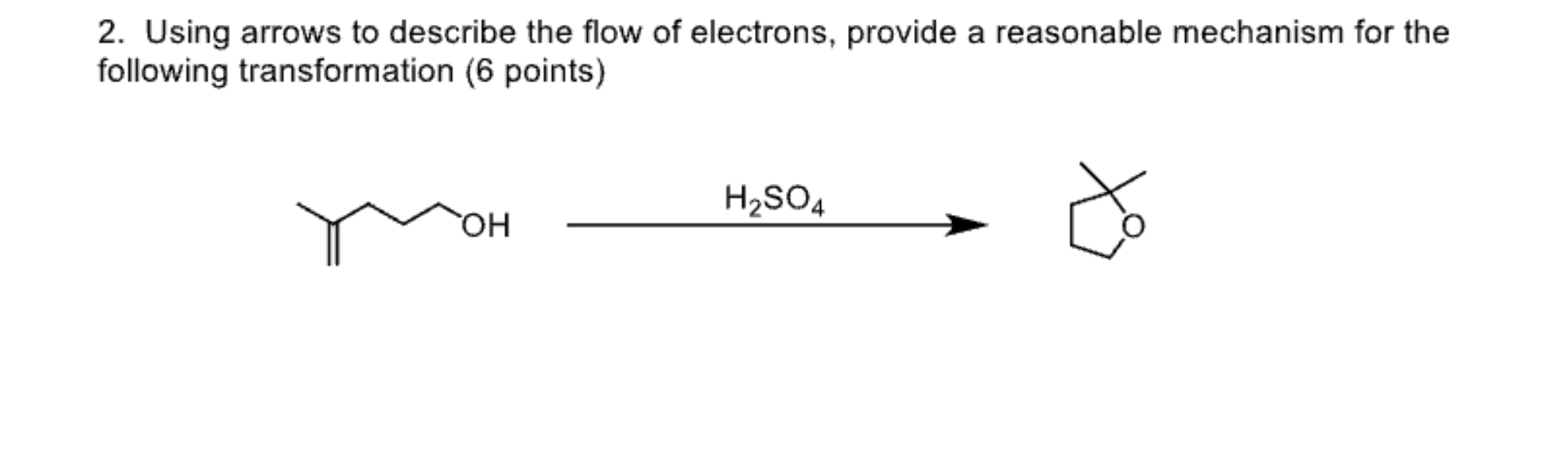 Solved 2. Using arrows to describe the flow of electrons, | Chegg.com