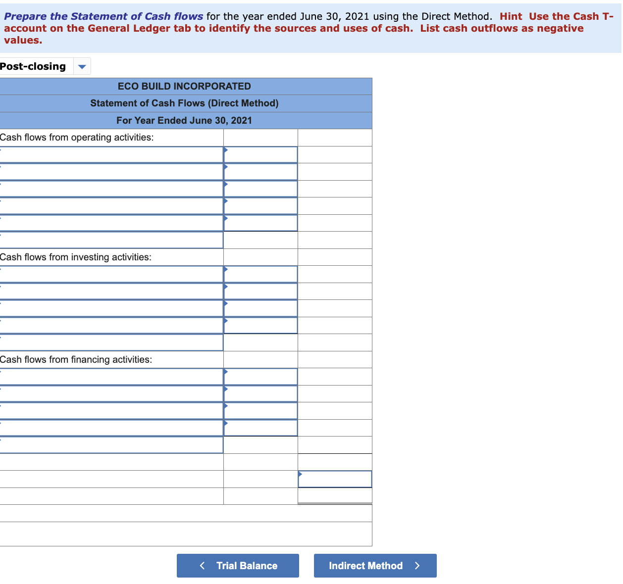 Solved Prepare the operating activities section of the | Chegg.com