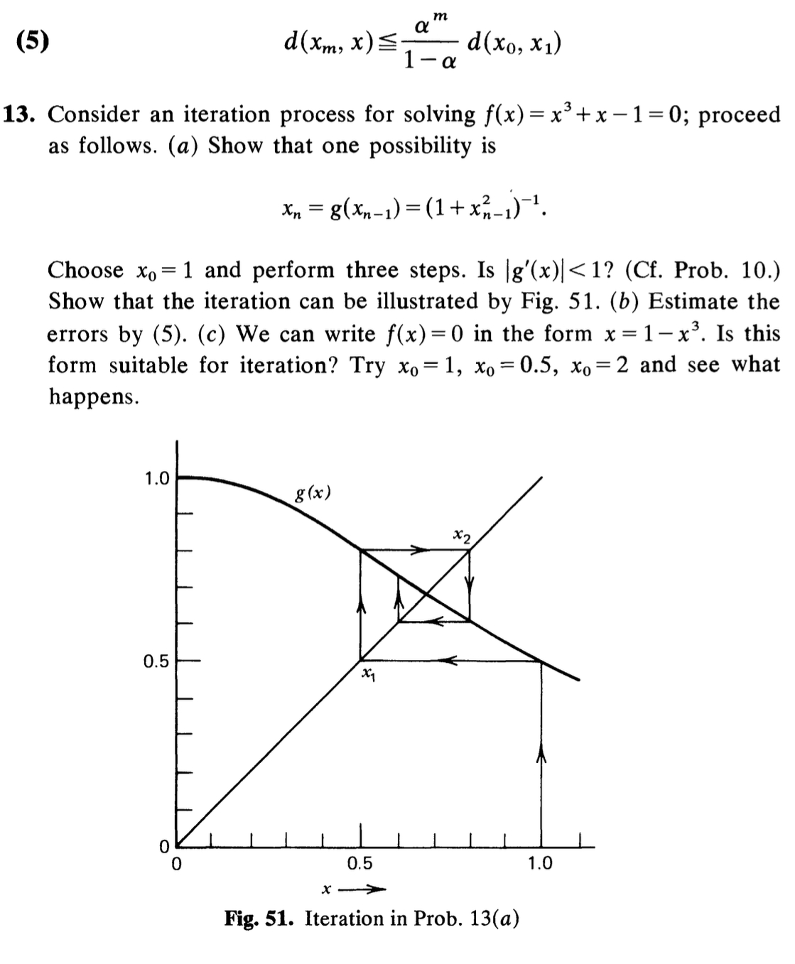 Solved (5) d(xm,x)≦1−ααmd(x0,x1) 3. Consider an iteration | Chegg.com