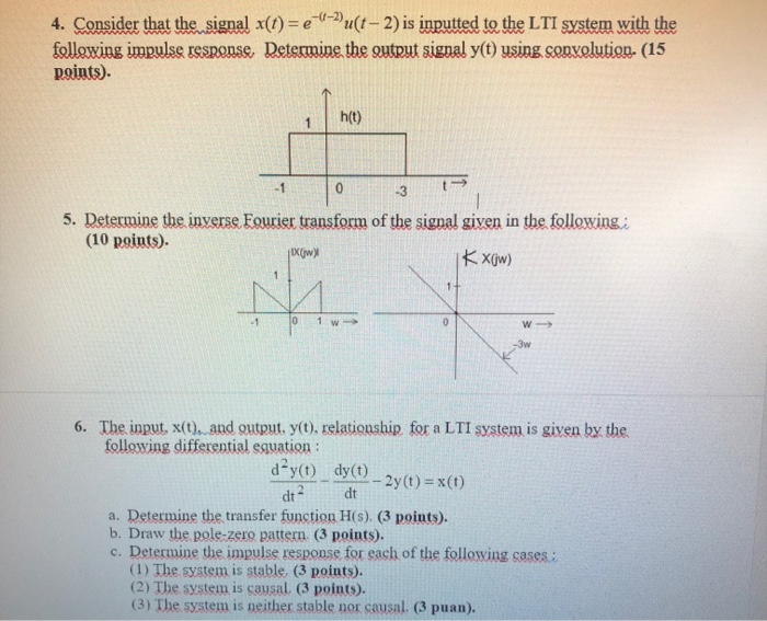 Solved 1. Determine whether the svstem with the ipput and | Chegg.com Solved 1. Determine whether the svstem with the ipput and | Chegg.com