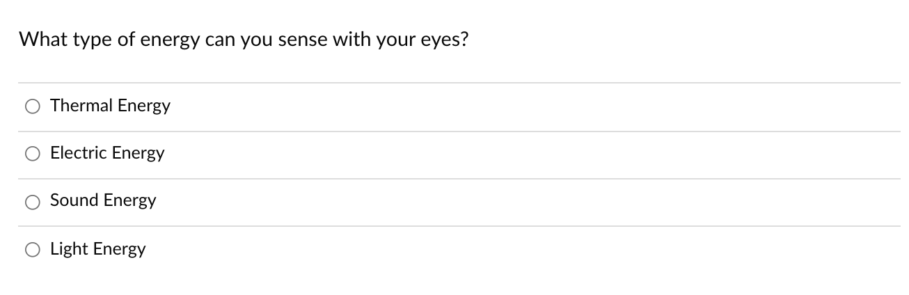 Solved What type of energy can you sense with your eyes? | Chegg.com